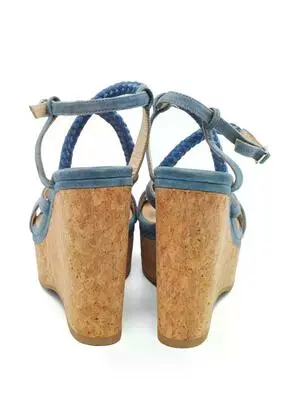 JIMMY CHOO Wedge Sandals With Braided Straps