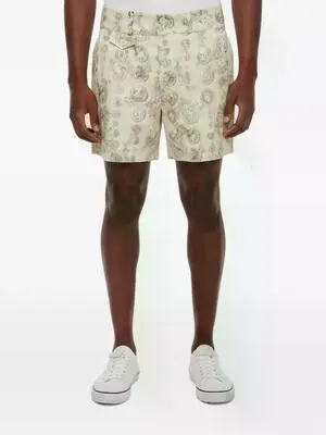 Dolce & Gabbana Roman Coin Print Tailored Shorts - Neutrals