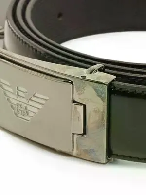 Emporio Armani Logo Buckle Belt - Black