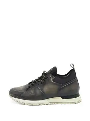 LOUIS VUITTON Run Away Leather Sneakers - Grey