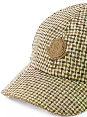 Moncler Check Wool Baseball Cap