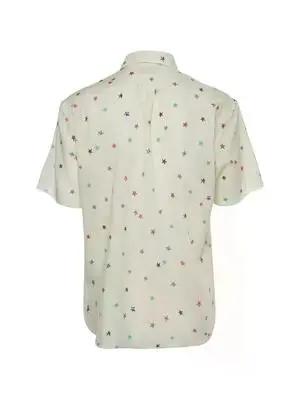 Saint Laurent Star-print Short-sleeve Shirt