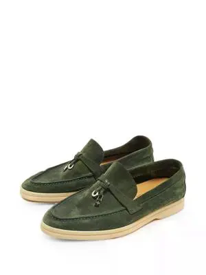 Loro Piana Summer Charms Walk Loafers - Green
