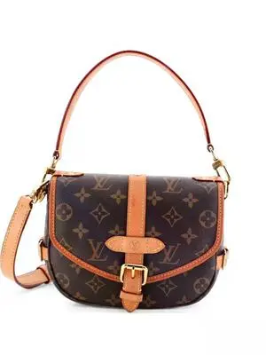 LOUIS VUITTON Saumur Handbag Monogram Canvas Bb Crossbody Bag - Brown