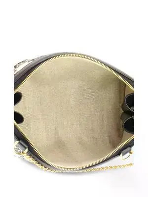 Celine Zip Around Chain Triomphe Canvas Clutch Bag