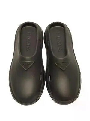 Prada Rubber Triangle Logo Slides