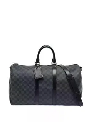 LOUIS VUITTON 2018 45 Keepall Bandoulière Damier Graphite Holdall