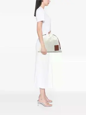 Loewe Anagram Terry Cloth Drawstring Pouch Clutch Bag