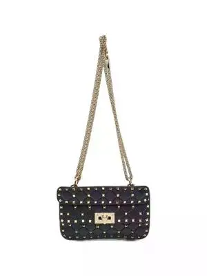 Valentino Garavani Small Rockstud Spike Shoulder Bag - Black