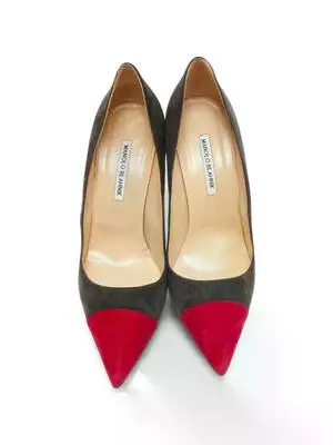 Manolo Blahnik Bipunta Suede Pumps