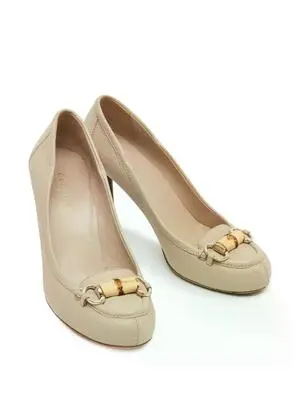 Gucci Bamboo Horsebit High Stiletto Heel Pumps