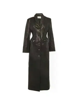 Magda Butrym Notched-lapel Leather Coat