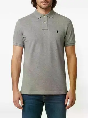 Polo Ralph Lauren Embroidered Logo Polo Shirt - Grey