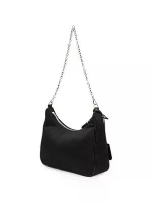 Prada 2019-2026 Saffiano Trimmed Re Nylon Re Edition 2005 Satchel - Black