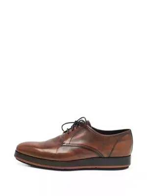 Prada Almond-toe Derby Shoes - Brown