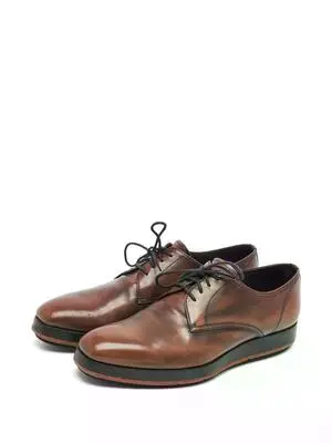 Prada Almond-toe Derby Shoes - Brown