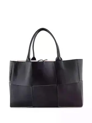 Bottega Veneta Arco Maxi Intrecciato Leather Medium Tote Bag - Black