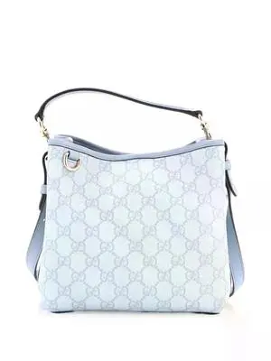 Gucci Gg Emblem Gg Coated Canvas Small Bucket Bag