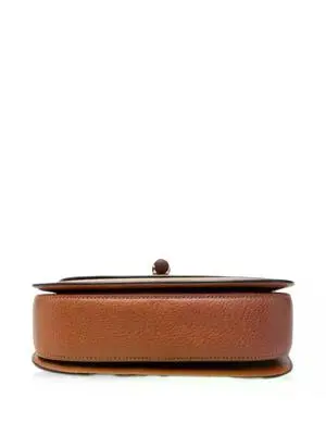Gucci 20th Century Grained Calfskin Bamboo Night Satchel - Brown