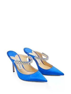 JIMMY CHOO Bing 100 Crystal-embellished Heeled Mules