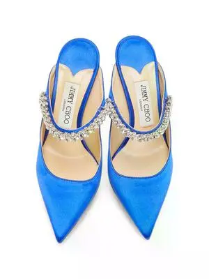 JIMMY CHOO Bing 100 Crystal-embellished Heeled Mules