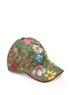 Gucci Claudia Floral Print Baseball Cap