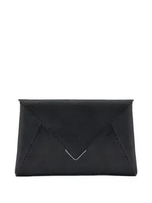 Tyler Ellis Lee Pouchet Pebbled Leather Clutch Bag - Black