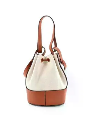 Loewe Balloon Canvas And Leather Medium Bucket Bag