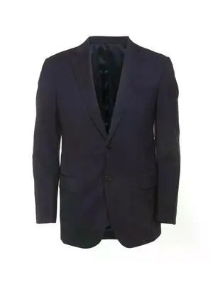 LANVIN Windowpane Single-breasted Blazer - Blue