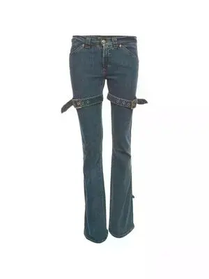 Versace Thigh-strap Flared Jeans