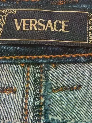 Versace Thigh-strap Flared Jeans