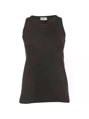 Saint Laurent Knit Tank Top - Brown
