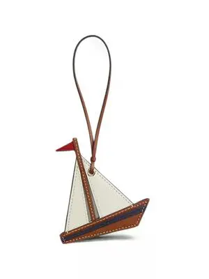 Ralph Lauren Sailboat Leather Bag Charm - Neutrals