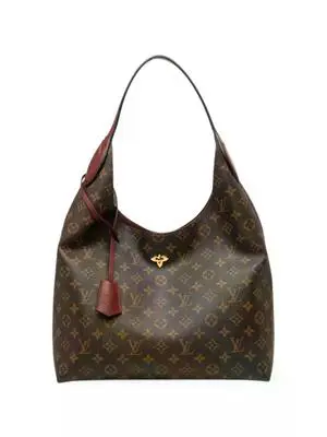 LOUIS VUITTON 2018 Monogram Flower Hobo Bag - Brown