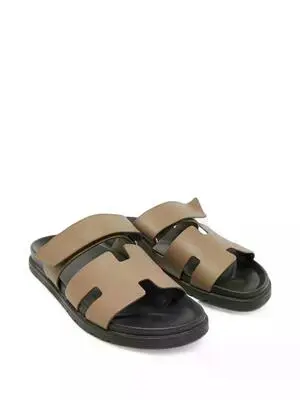 Hermès Chypre Touch-strap Sandals - Brown