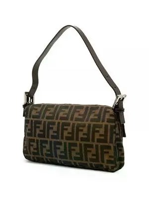 Fendi Zucca Canvas Baguette Shoulder Bag
