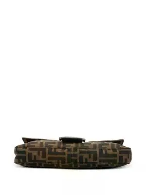 Fendi Zucca Canvas Baguette Shoulder Bag