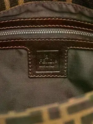 Fendi Zucca Canvas Baguette Shoulder Bag