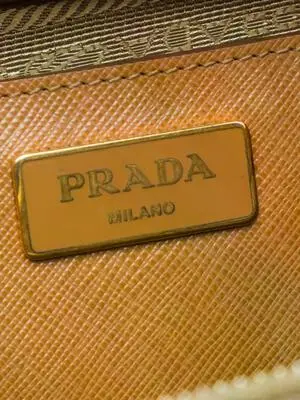 Prada 2010-2026 Medium Bicolor Saffiano Lux Galleria Double Zip Satchel