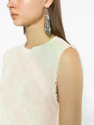 Helmut Lang Fringed Knitted Top