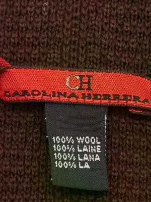 Carolina Herrera Wool Knit Skinny Tie