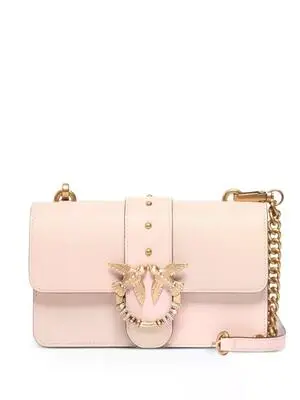 Pinko Love Birds Crystal-embellished Shoulder Bag - Pink