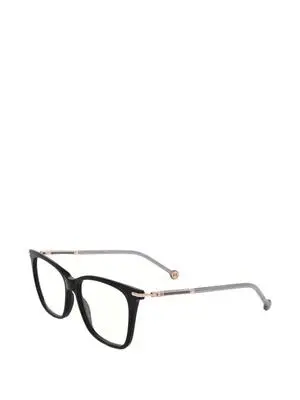 Carolina Herrera Glitter-detail Square-frame Eyeglasses - Black