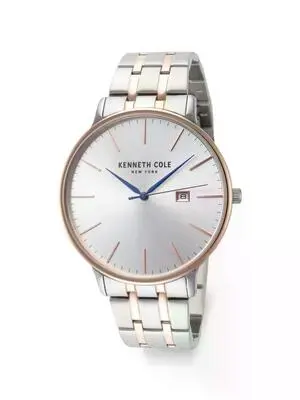 KENNETH COLE Date Window Link Bracelet 42mm Watch - Silver