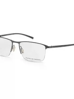 Porsche Design Rectangle-frame Half-rim Glasses