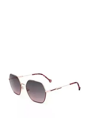 Carolina Herrera Geometric Frame Sunglasses - Red
