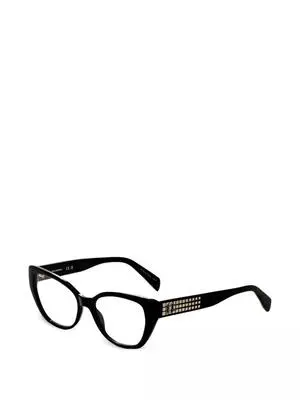Karl Lagerfeld Logo Plaque Cat-eye Eyeglasses - Black