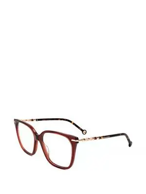 Carolina Herrera Tortoiseshell-effect Cat-eye Glasses - Red