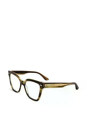 Calvin Klein Striped Cat-eye Glasses - Brown