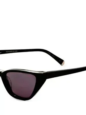TURA Kate Young Fawn Cat-eye Sunglasses - Black